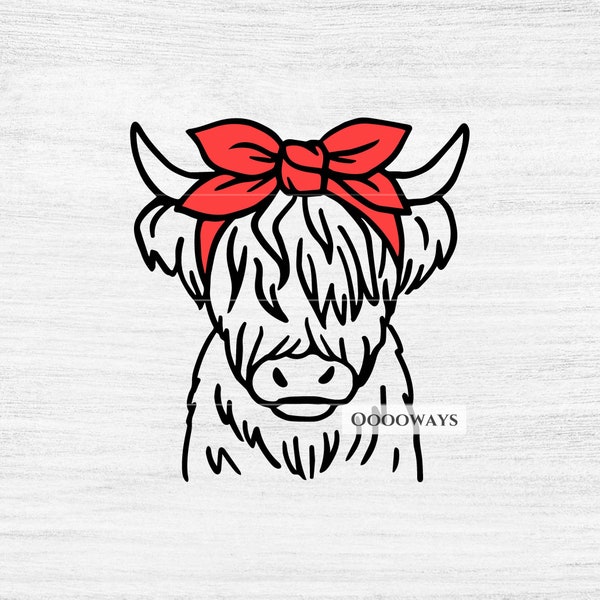 Cow With Bow Svg - Etsy