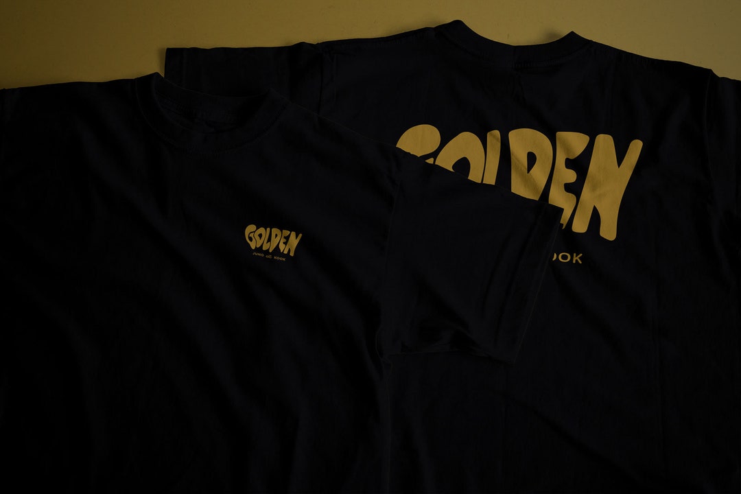 BTS Jungkook Golden Tshirt - Etsy