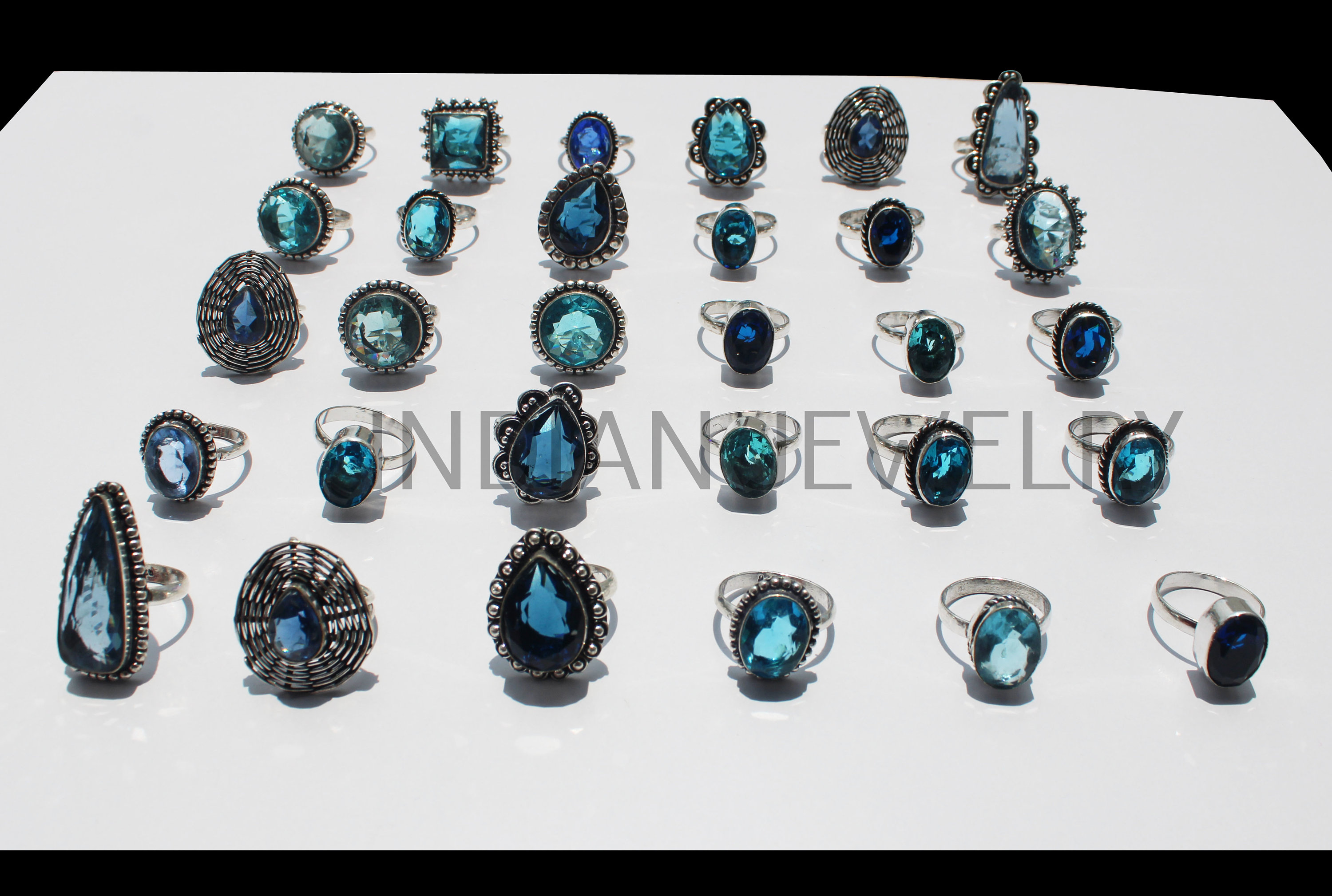 Blue Topaz Gemstone Ring / Blue Topaz Ring / Bulk Jewellery / Wholesale ...