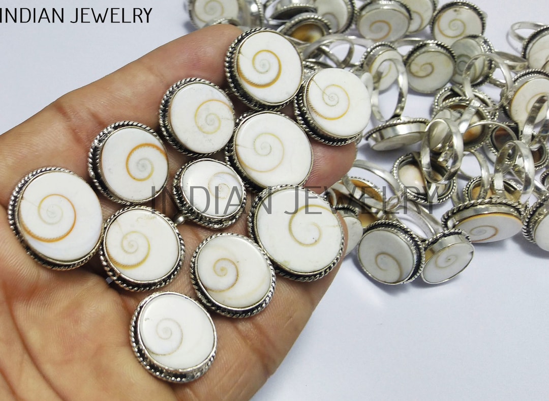 Natural Shiva Eye Shell Gemstone Ring / Natural Shiva Eye Shell Ring ...