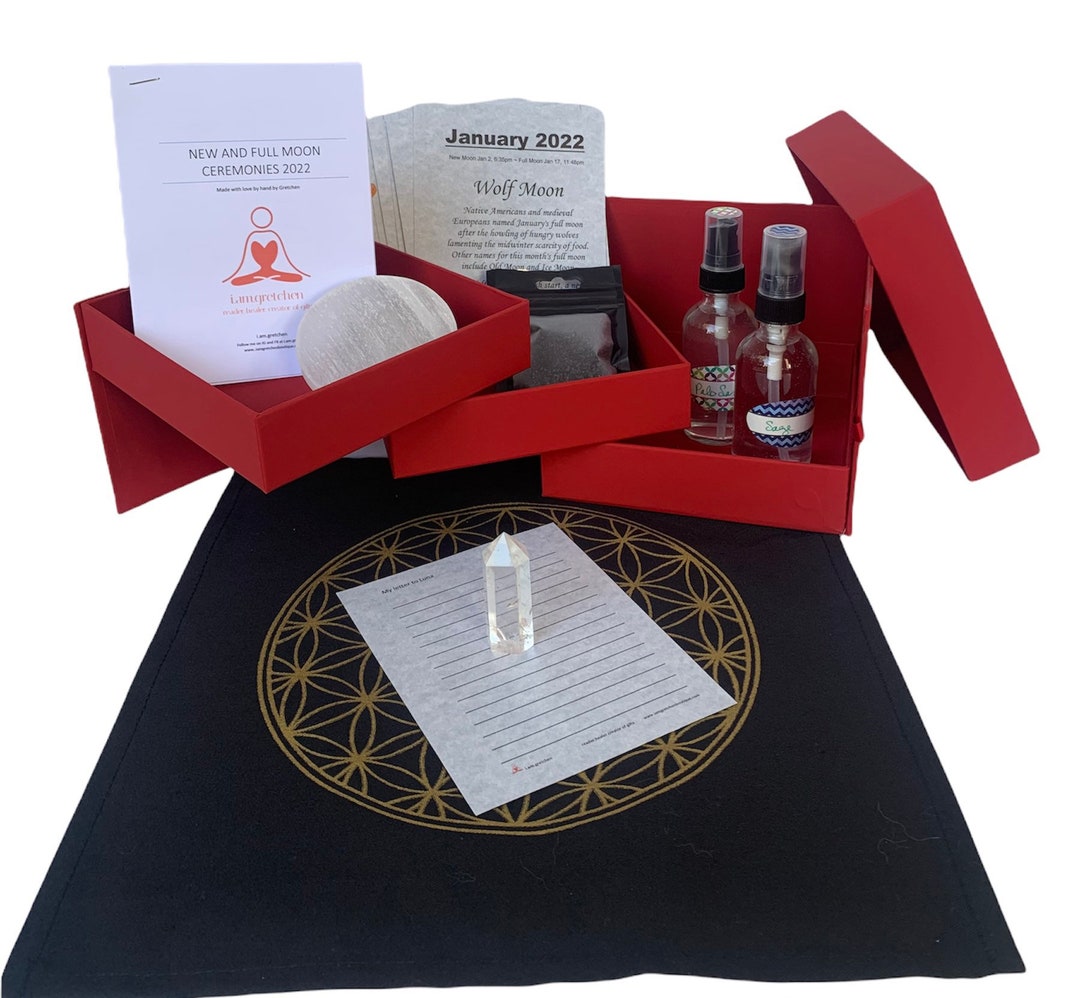 Full Moon Ritual Kit New Moon Ceremony Gift Box for Witchy Lunar ...