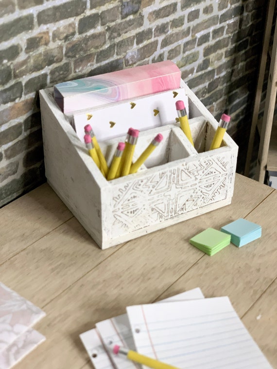 Miniature Desk Organizer 1:6 Scale Office Accessories | Etsy