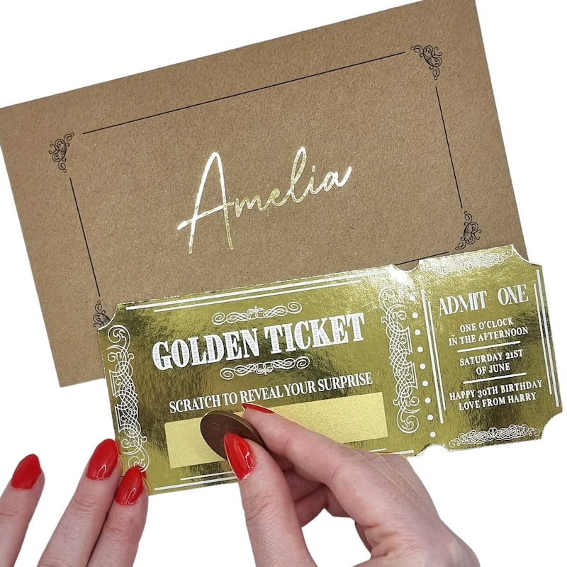 Golden Ticket - Etsy