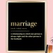 A4 /A3 Marriage Dictionary Definition Foil Print Funny Wall - Etsy