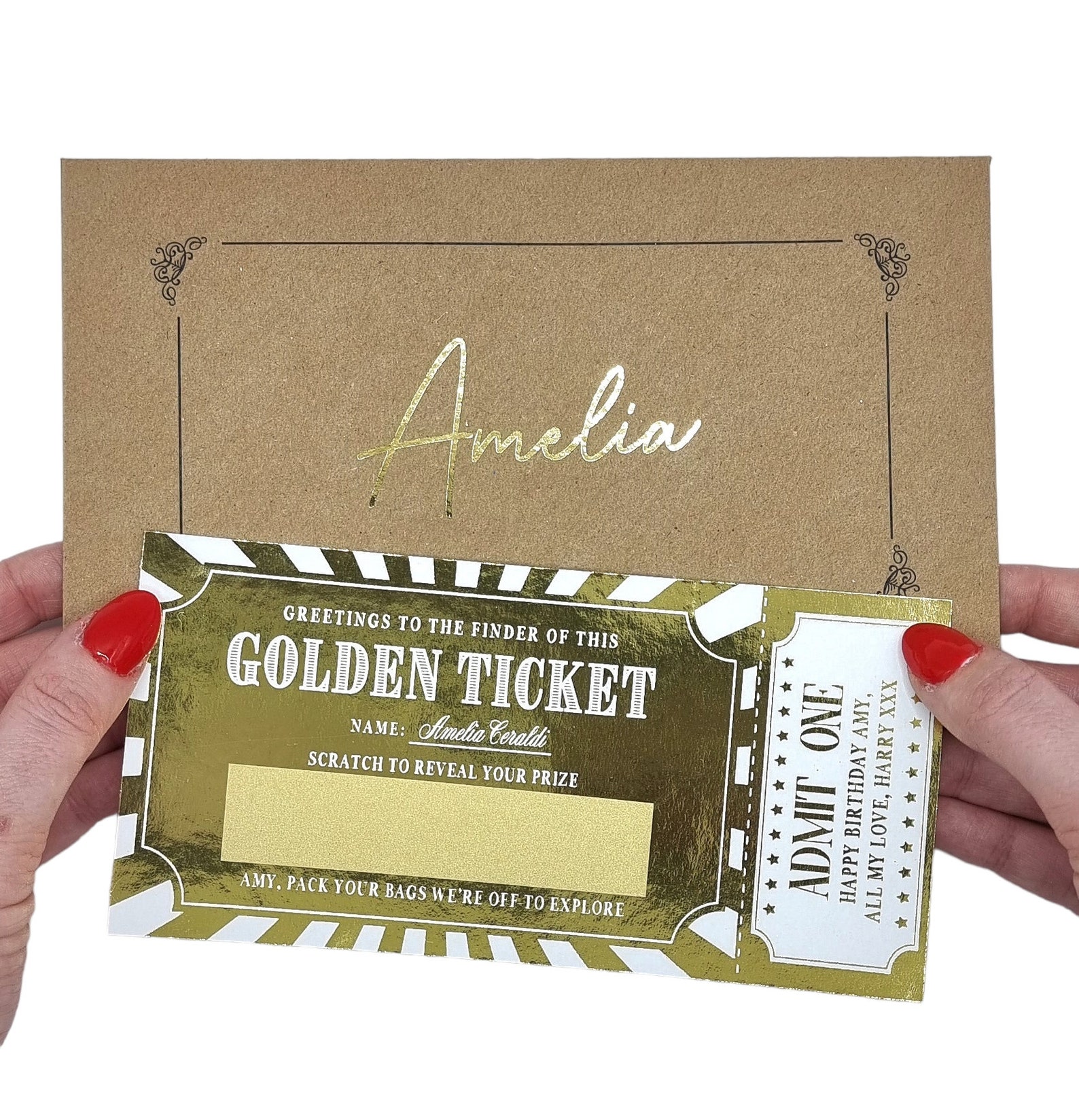 Gold Foil Scratch Reveal Ticket, Surprise Event Gift - Etsy