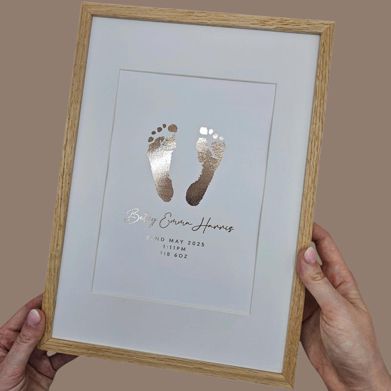 Foiled Hand and Foot Prints - Etsy