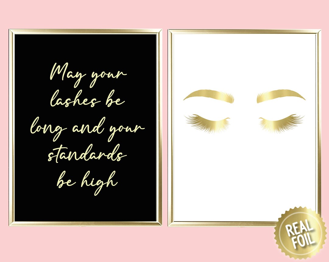 A4/A3 Set of 2 Lash Tech Foil Prints Eyelash Technician Gift - Etsy