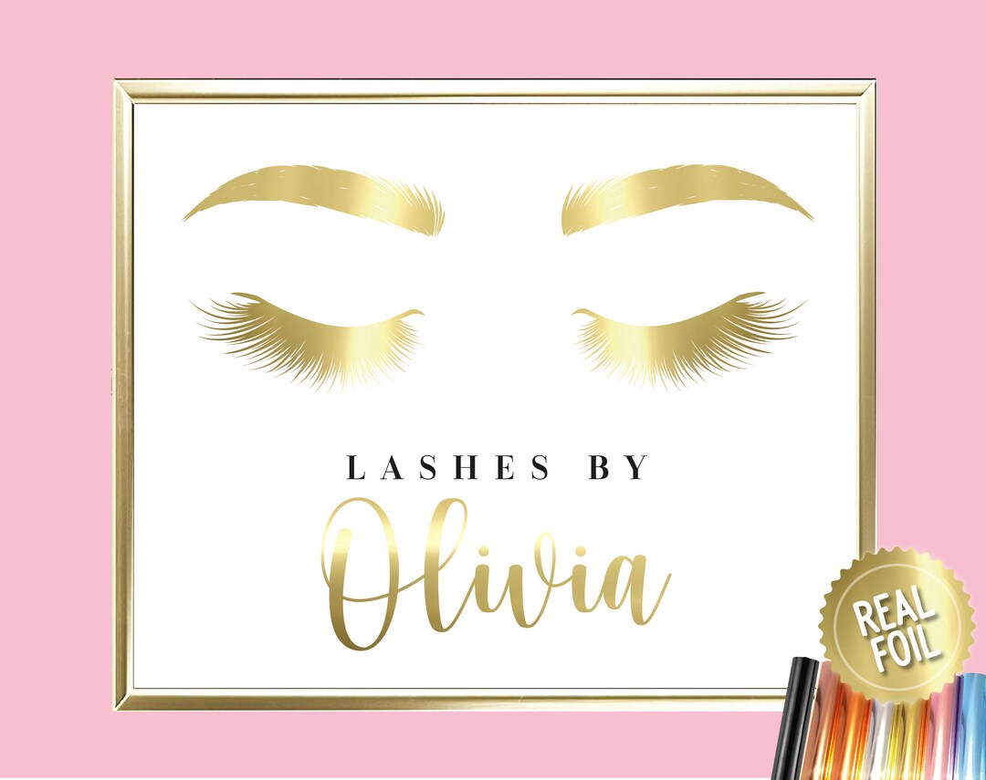 Personalized Lash Tech Foil Print, Beauty Salon Wall Art - Etsy