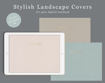 Digital Notebook Cover in 6 Colours Goodnotes Covers Gold - Etsy