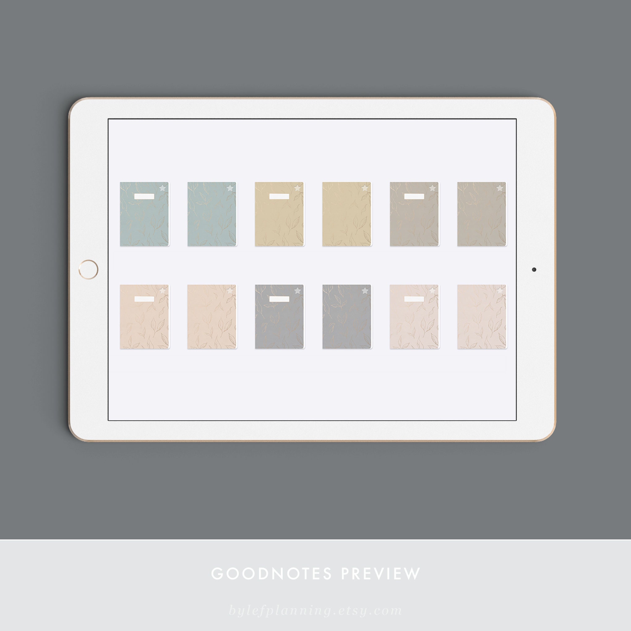 Floral Digital Notebook Cover Rose Gold Foil 6 Colours - Etsy