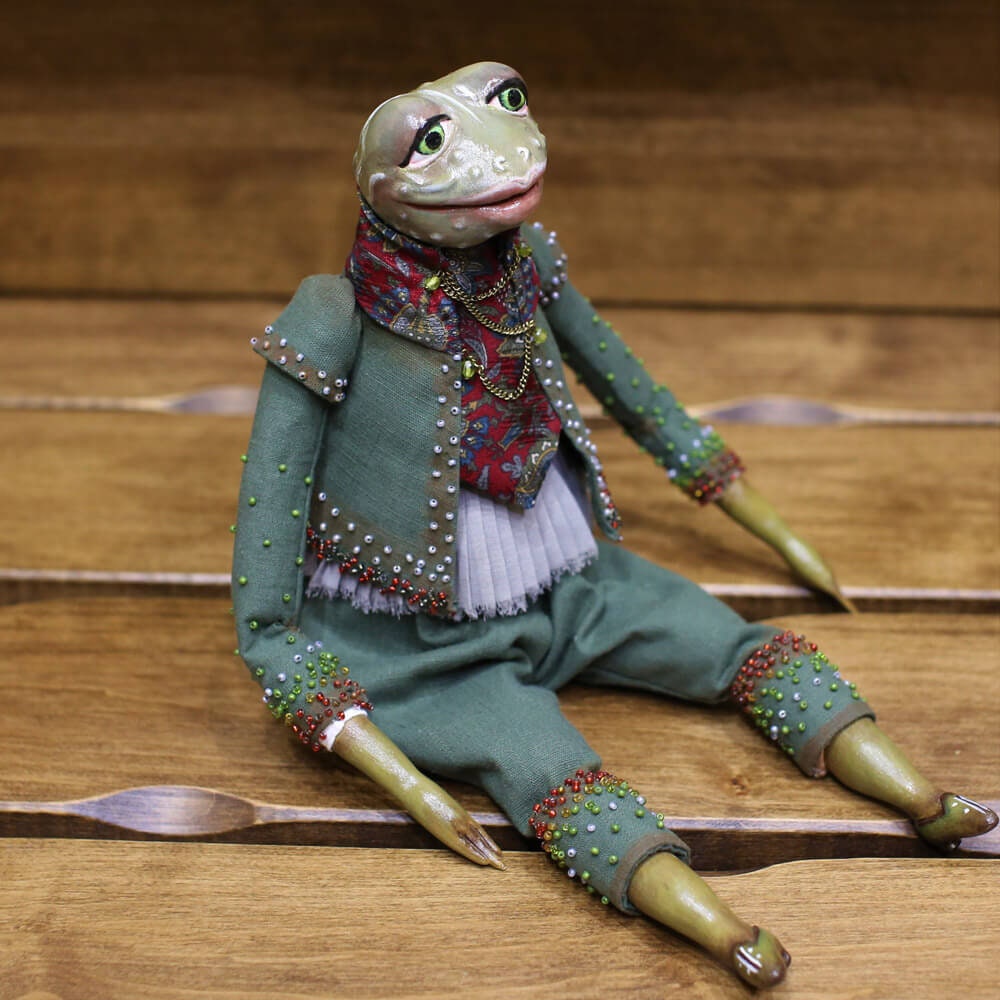 OOAK Art Interior Doll-Frog Boy Doll-Unusual Home Interior | Etsy
