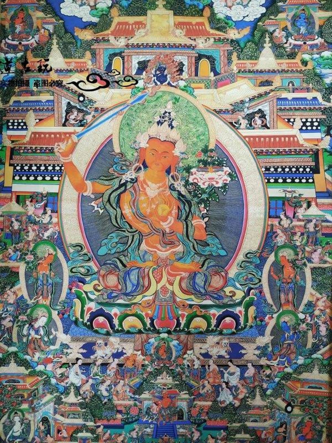 Rare Antique Tibetan Buddhism Buddhist Thangkapainted Color - Etsy
