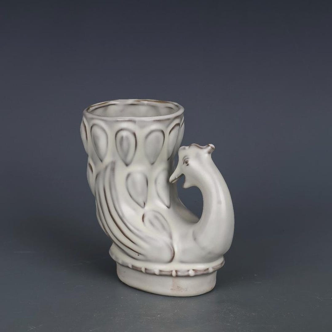 Chinese Vintage Porcelain Cup Ru Ware Moon White Glaze Porcelain ...