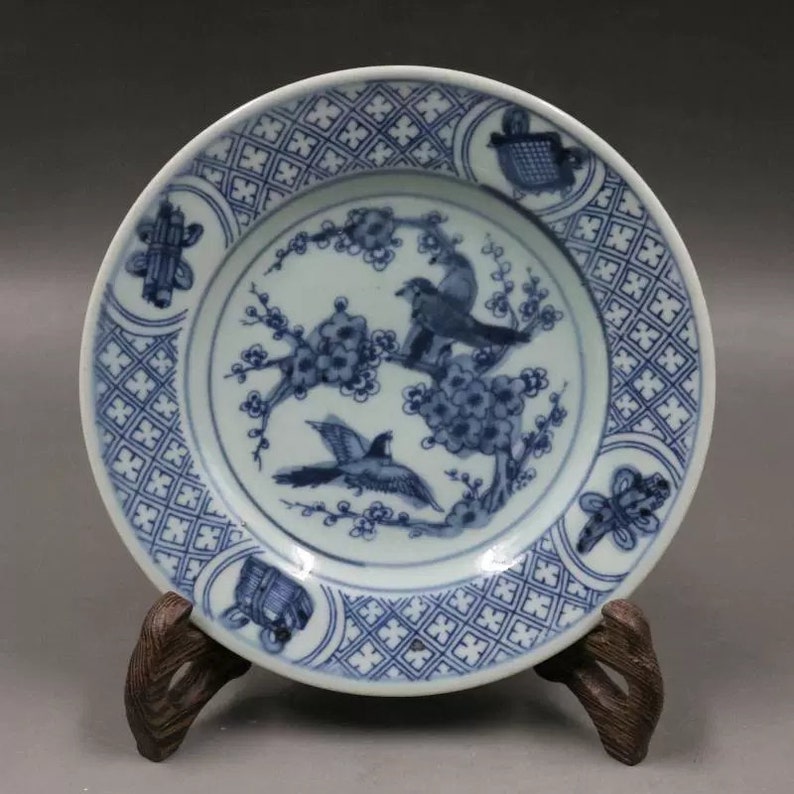 Chinese Porcelain Dish,chinese Blue and White Ceramic Plate,hand ...
