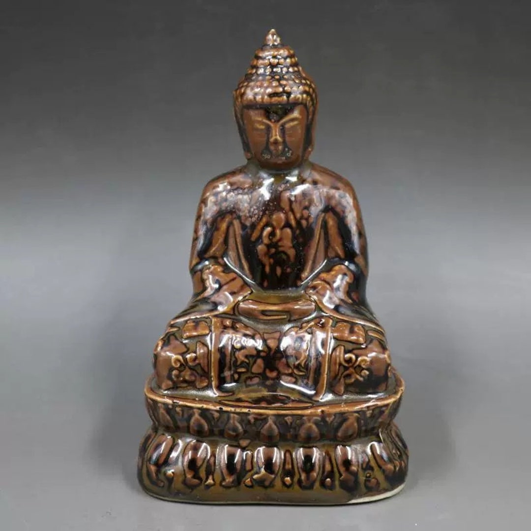 Chinese Porcelain Buddha Statue,chinese Transmutation Glaze Ceramic ...