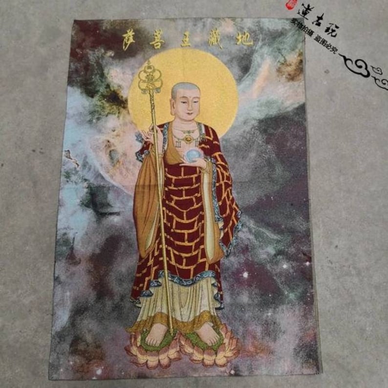 Rare Antique Tibetan Buddhism Buddhist Thangka,embroider Color Thread ...