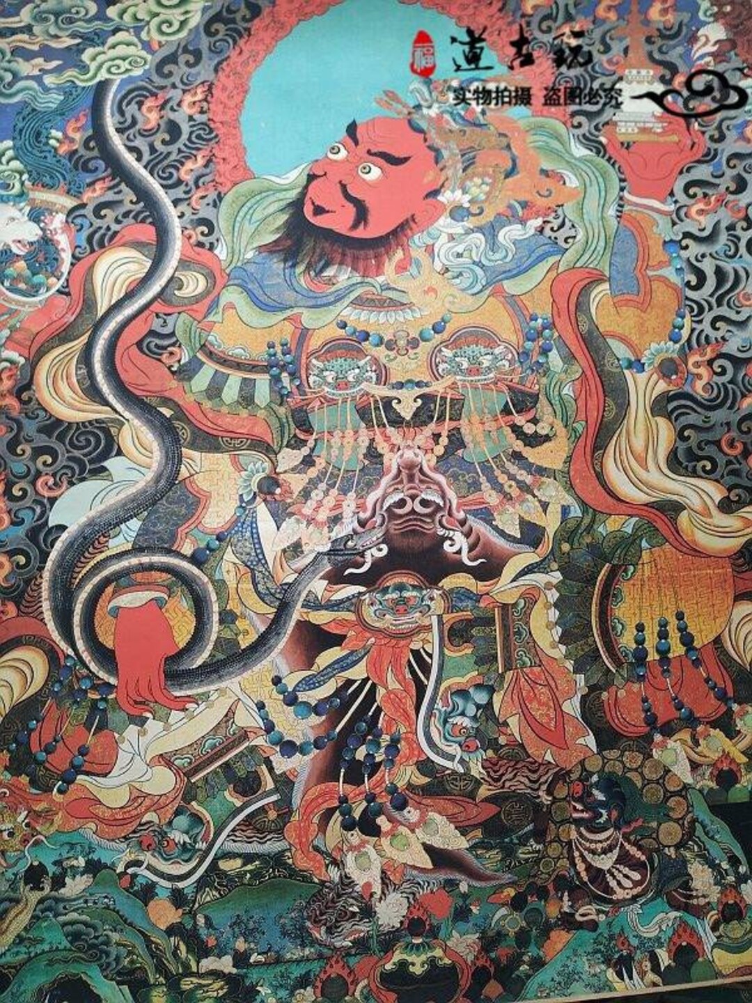 Rare Antique Tibetan Buddhism Buddhist Thangka,painted Color Thread ...