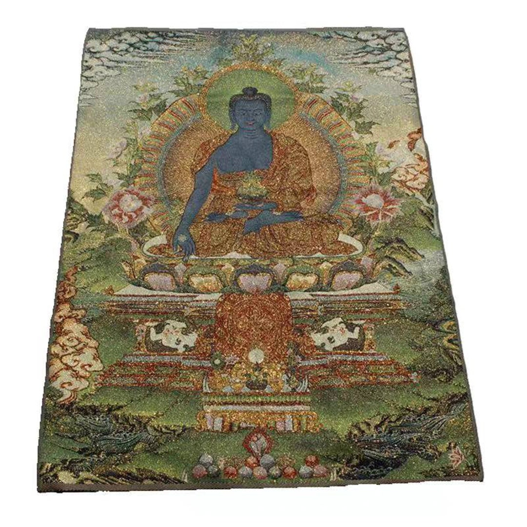 Rare Antique Tibetan Buddhism Buddhist Thangka,hand Embroidery Color ...