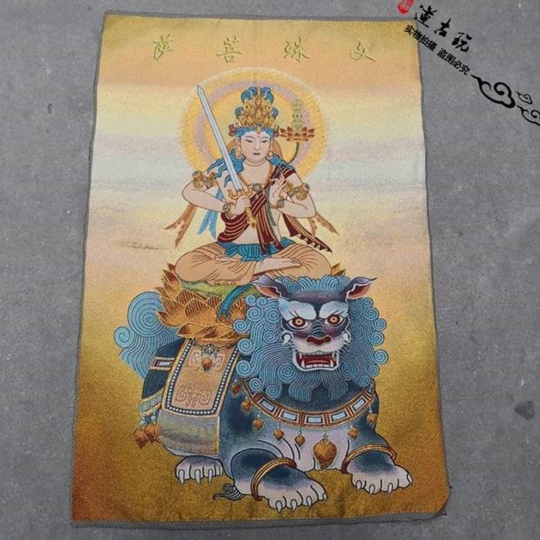 Rare Antique Tibetan Buddhism Buddhist Thangka,embroider Color Thread ...