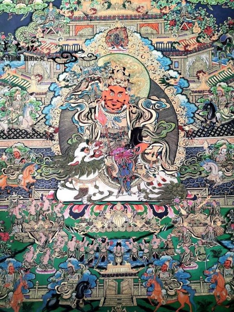 Rare Antique Tibetan Buddhism Buddhist Thangka,painted Color Thread ...