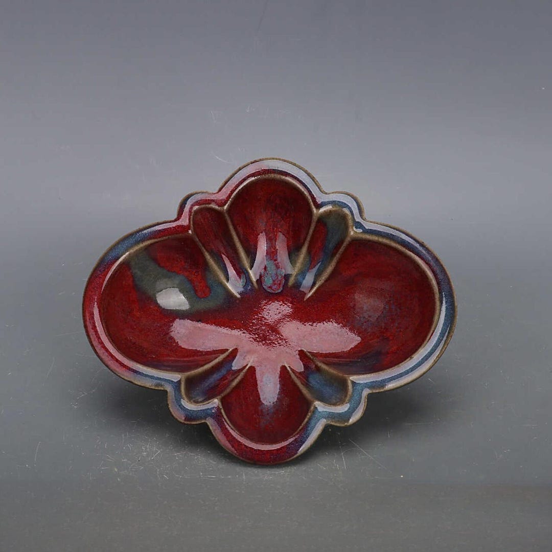 Chinese Vintage Porcelain Brush Washer,china Jun Ware Flambé Glaze ...