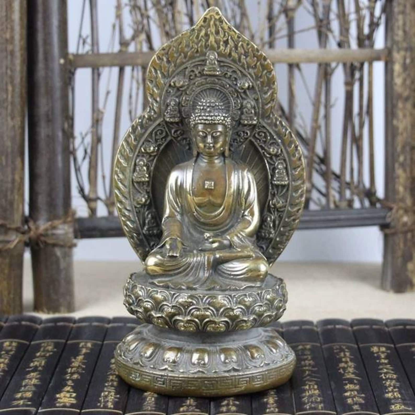 Chinese Antiques Brass Rulai Buddha Statue Qing Dynasty - Etsy