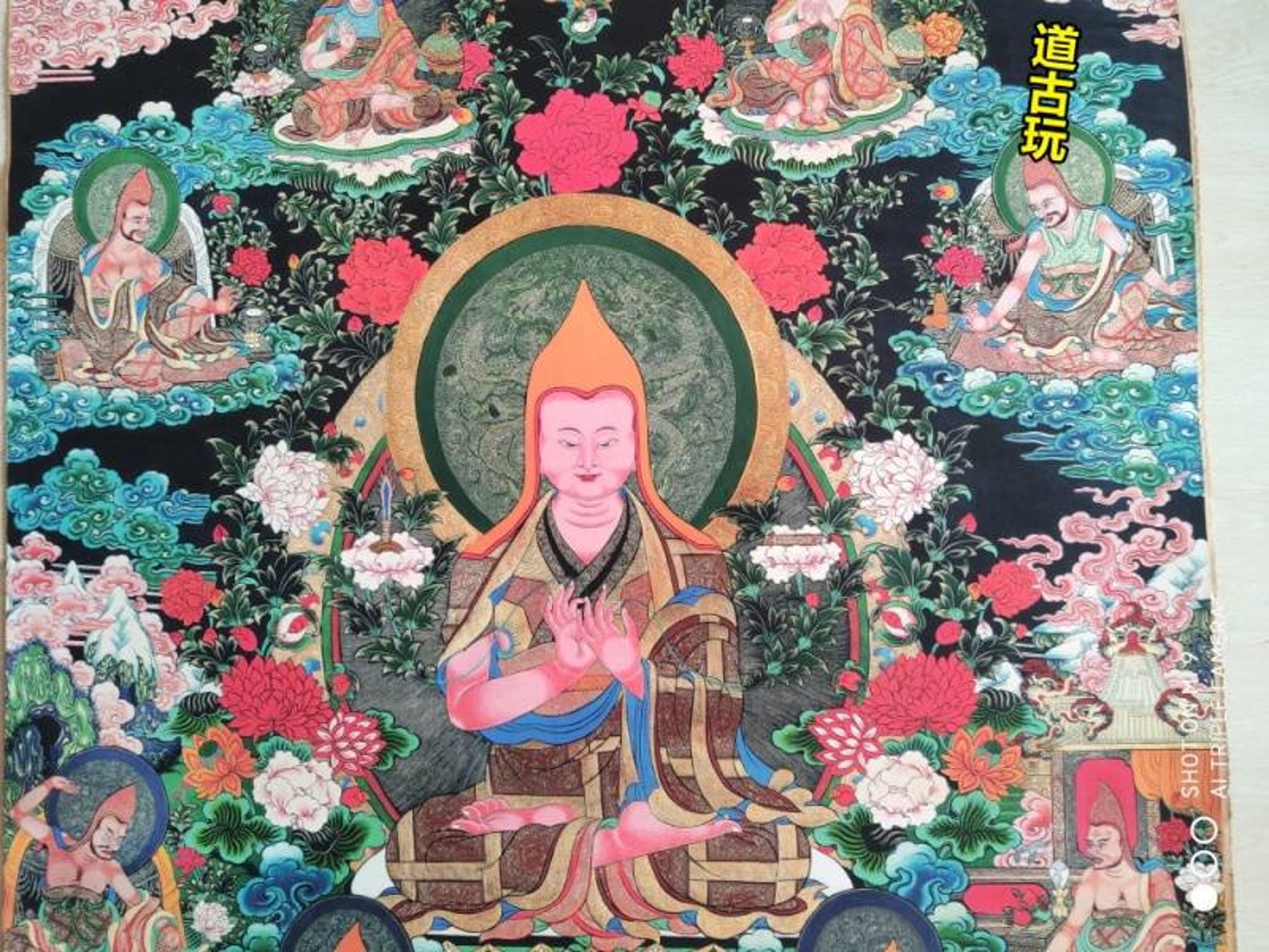Rare Antique Tibetan Buddhism Buddhist Thangka,painted Color Thread ...