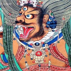 Rare Antique Tibetan Buddhism Buddhist Thangka,painted Color Thread ...