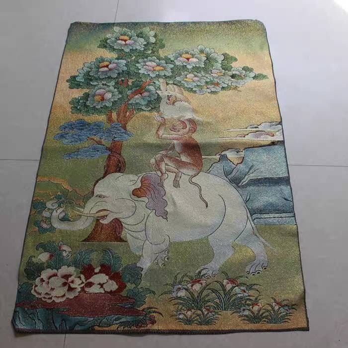 Rare Antique Tibetan Buddhism Buddhist Thangka,hand Embroidery Color ...