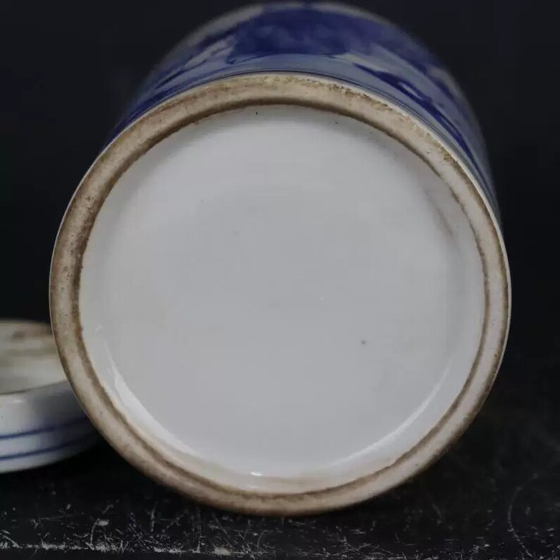 Chinese Porcelain Tea Jar,chinese Blue and White Ceramic Lidpot,hand ...