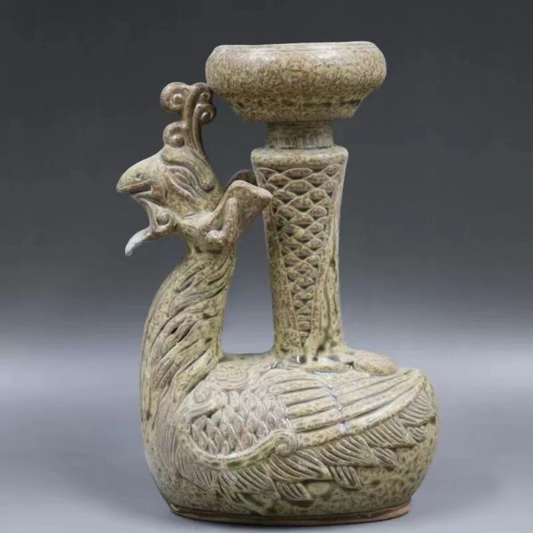 Chinese Antiques Porcelain Oil Lamp Song Dynasty Yue Ware Celadon Hand ...