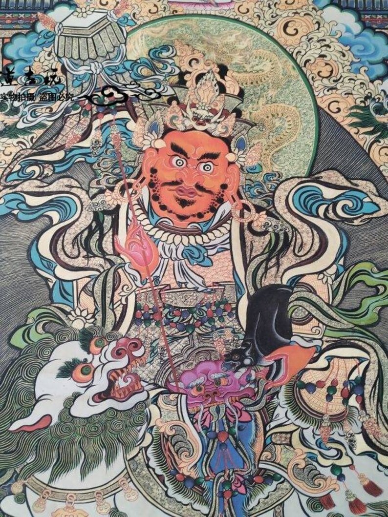 Rare Antique Tibetan Buddhism Buddhist Thangka,painted Color Thread ...