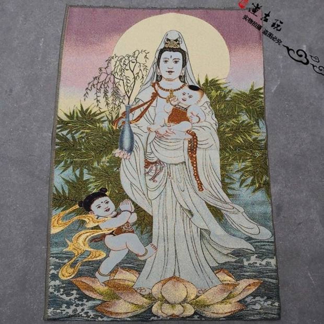 Rare Antique Tibetan Buddhism Buddhist Thangka,embroider Color Thread ...