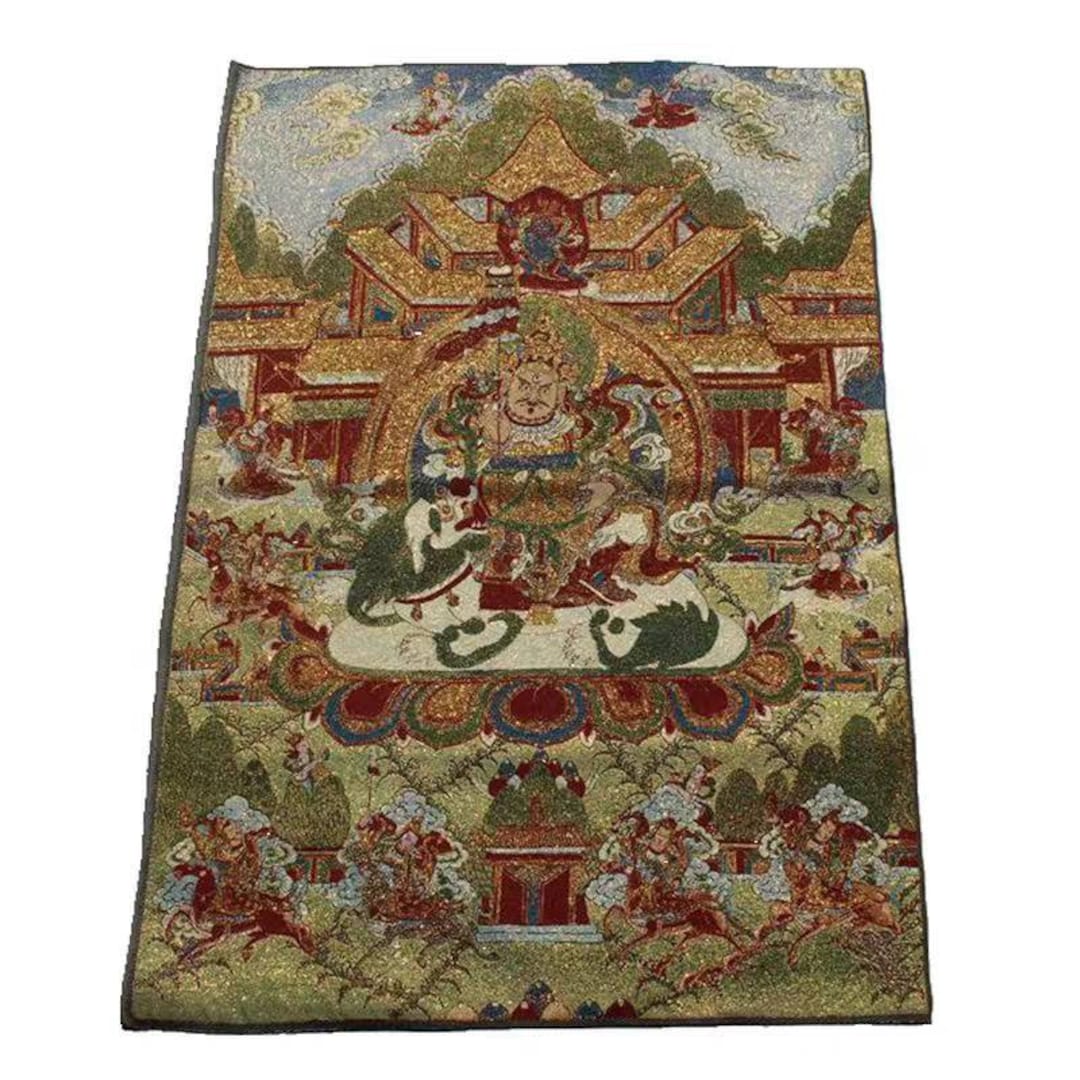 Rare Antique Tibetan Buddhism Buddhist Thangka,hand Embroidery Color ...