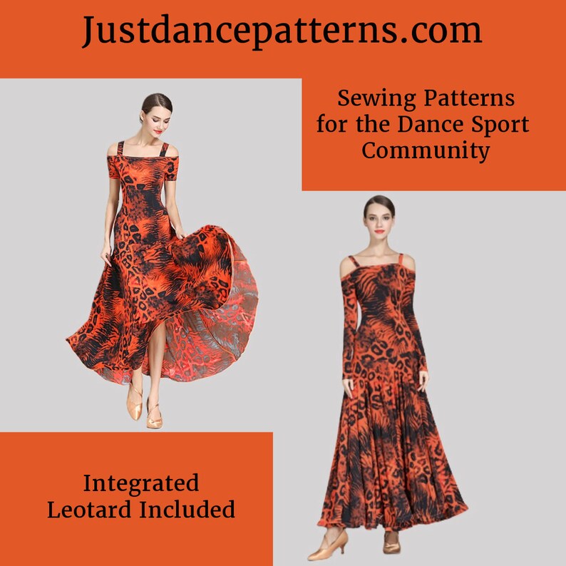 Ballroom Dance Dress Sewing Pattern, (PDF Pattern) - Etsy