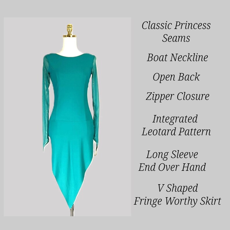 Latin Dance Dress Sewing Pattern, Ballroom Dance Dress Sewing Patterns, Dance Dress Patterns ...