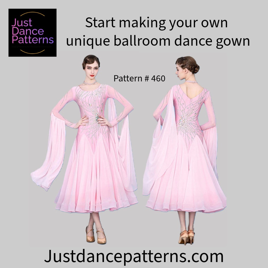 Ballroom Dance Dress Sewing Pattern, Standard Ballroom Dance Dress ...