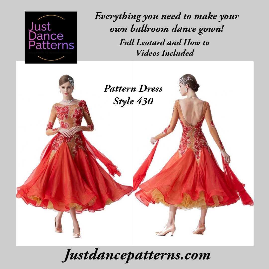 Ballroom Dance Dress Sewing Pattern, Standard Ballroom Dance Dress ...