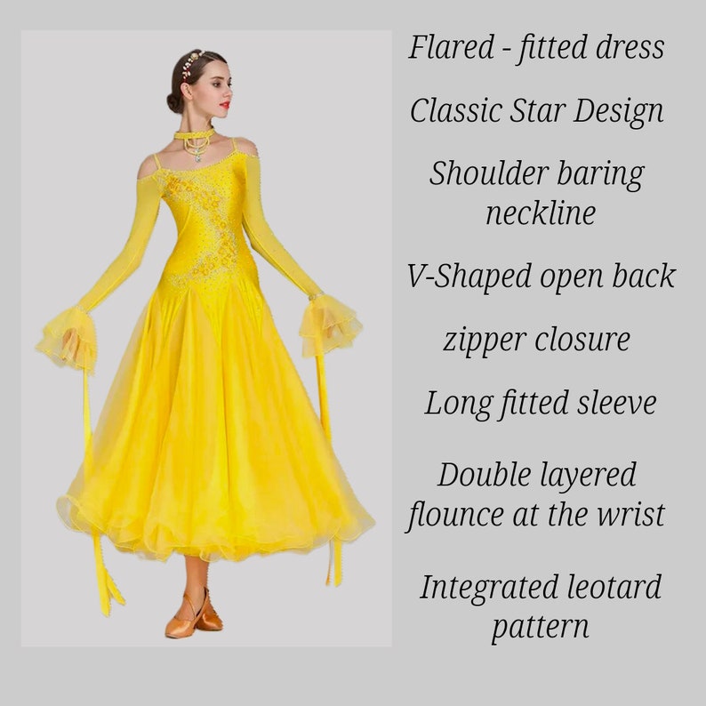 Ballroom Dance Dress Sewing Pattern, Standard Smooth Style (PDF Pattern ...