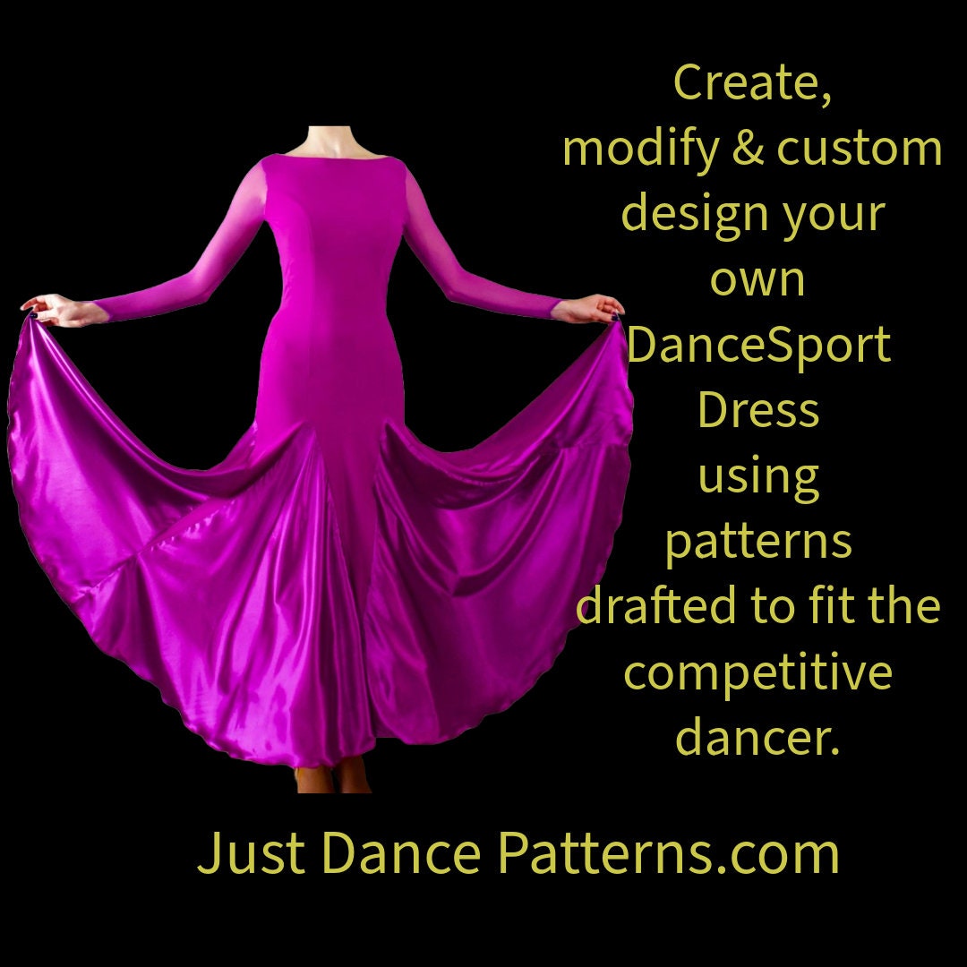 Ballroom Dance Dress Sewing Pattern, Standard Ballroom Dance Dress ...