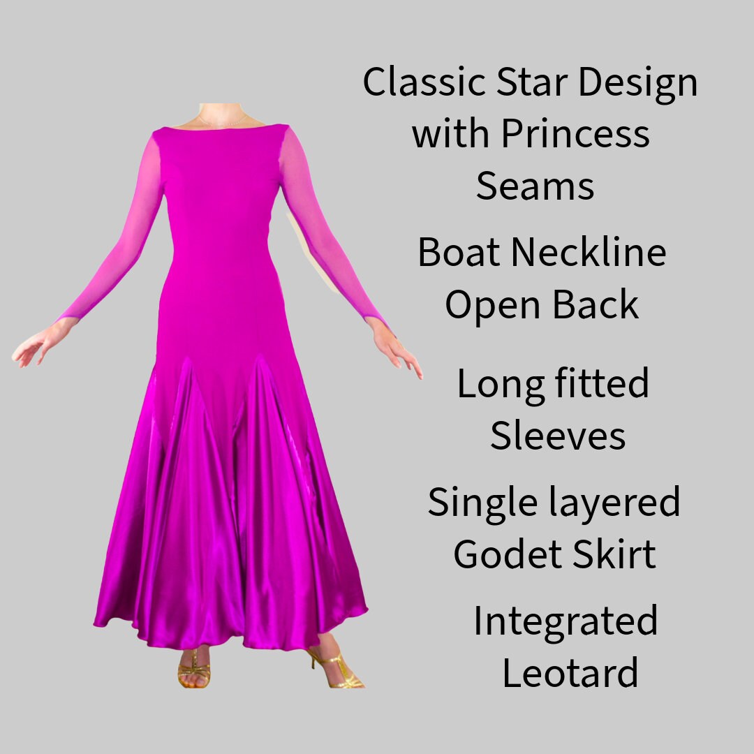 Ballroom Dance Dress Sewing Pattern, Standard Ballroom Dance Dress ...
