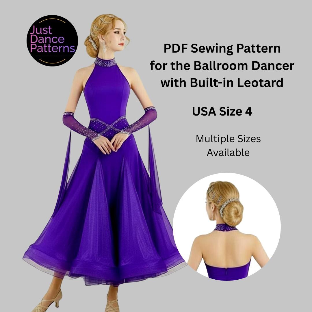 Ballroom Dance Dress Sewing Pattern, Standard Smooth Style (PDF Pattern ...