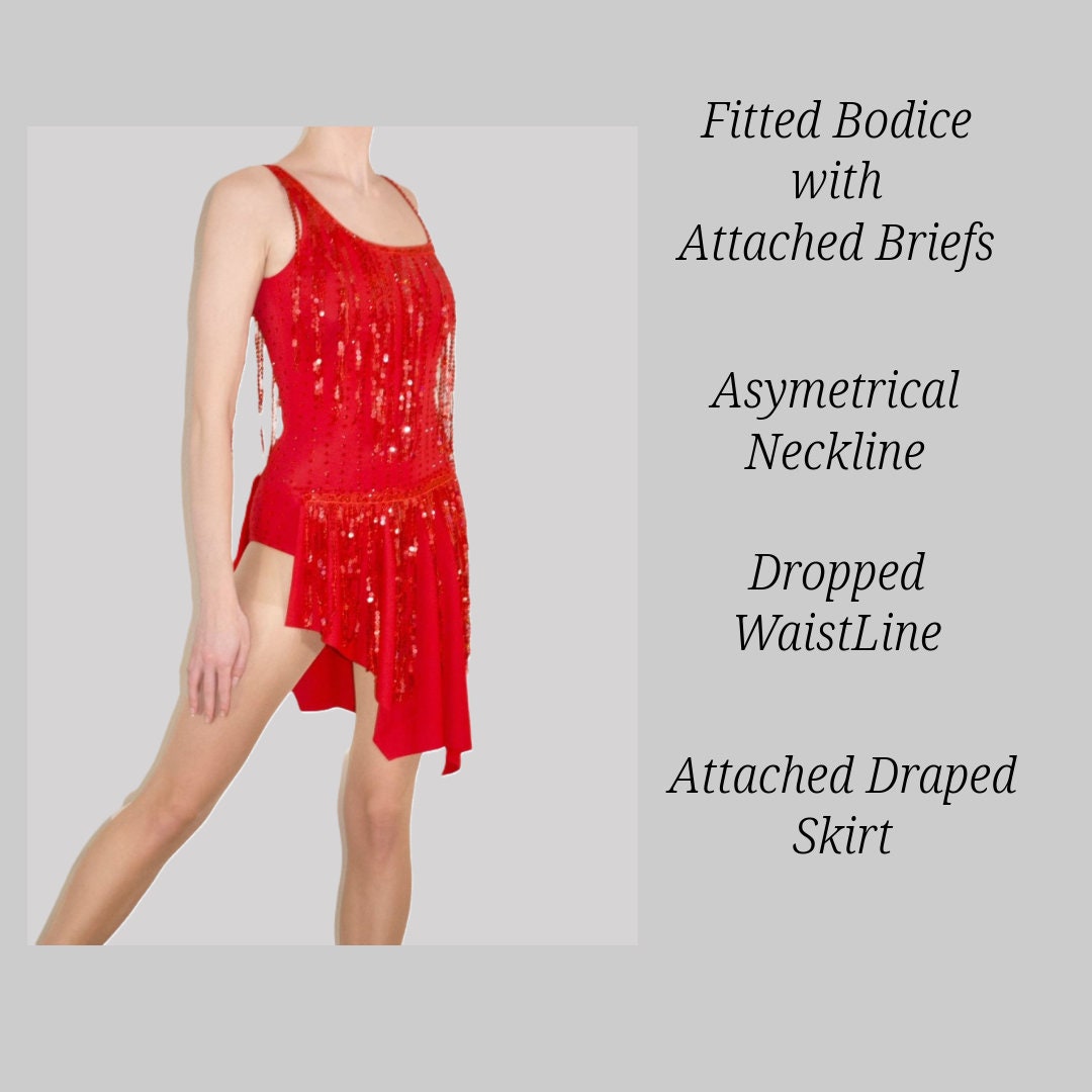 Latin Dance Dress Sewing Pattern, Ballroom Dance Dress Sewing Patterns ...