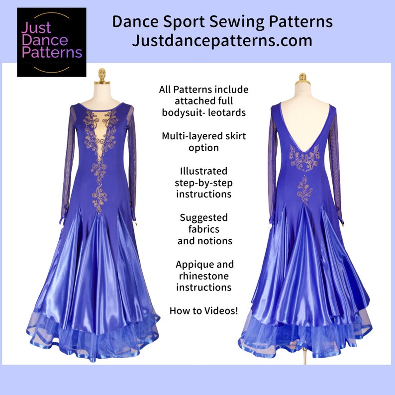 Ballroom Dance Dress Sewing Pattern Standard Ballroom Dance Dress Pattern Smooth Ballroom