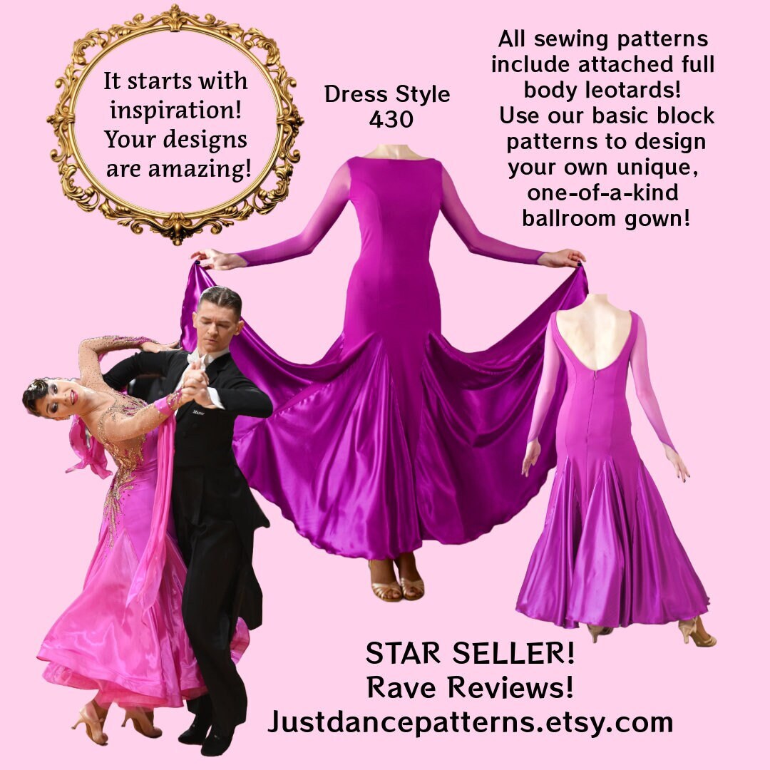Ballroom Dance Dress Sewing Pattern, Standard Ballroom Dance Dress ...