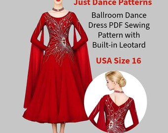 Ballroom Dance Dress Sewing Pattern, Ballroom Dance Dress PDF Pattern ...