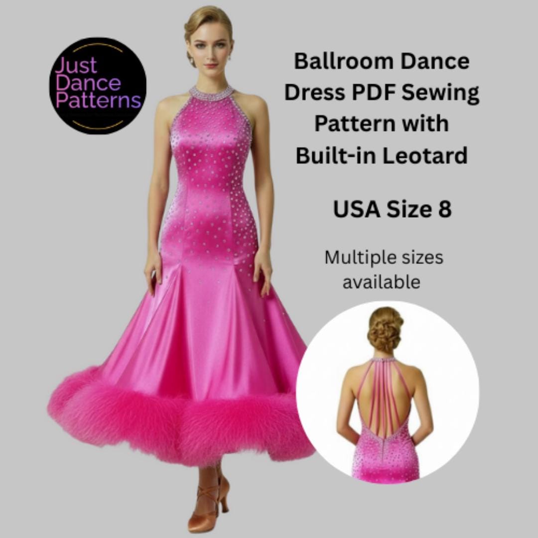 Ballroom Dance Dress Sewing Pattern PDF, Latin/rhythm Dance Costume ...