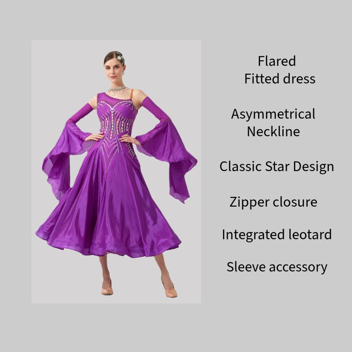 Ballroom Dance Dress Sewing Pattern, Standard Ballroom Dance Dress ...