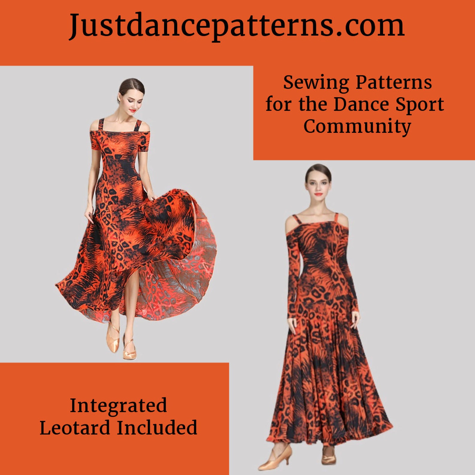 Ballroom Dance Dress Sewing Pattern, Standard Ballroom Dance Dress ...