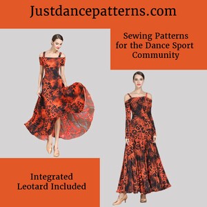 Ballroom Dance Dress Sewing Pattern, Standard Ballroom Dance Dress ...